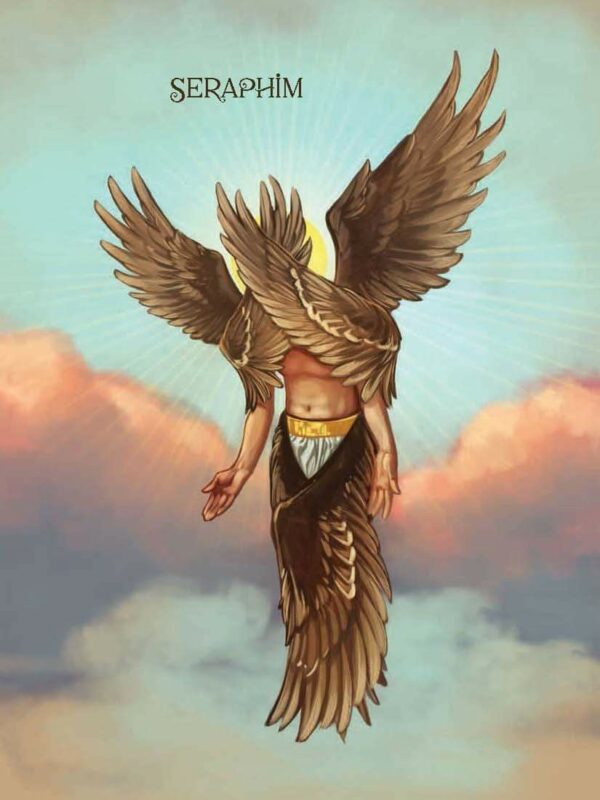 8″ Six Winged Seraphim Biblically Accurate Angel Tree Topper